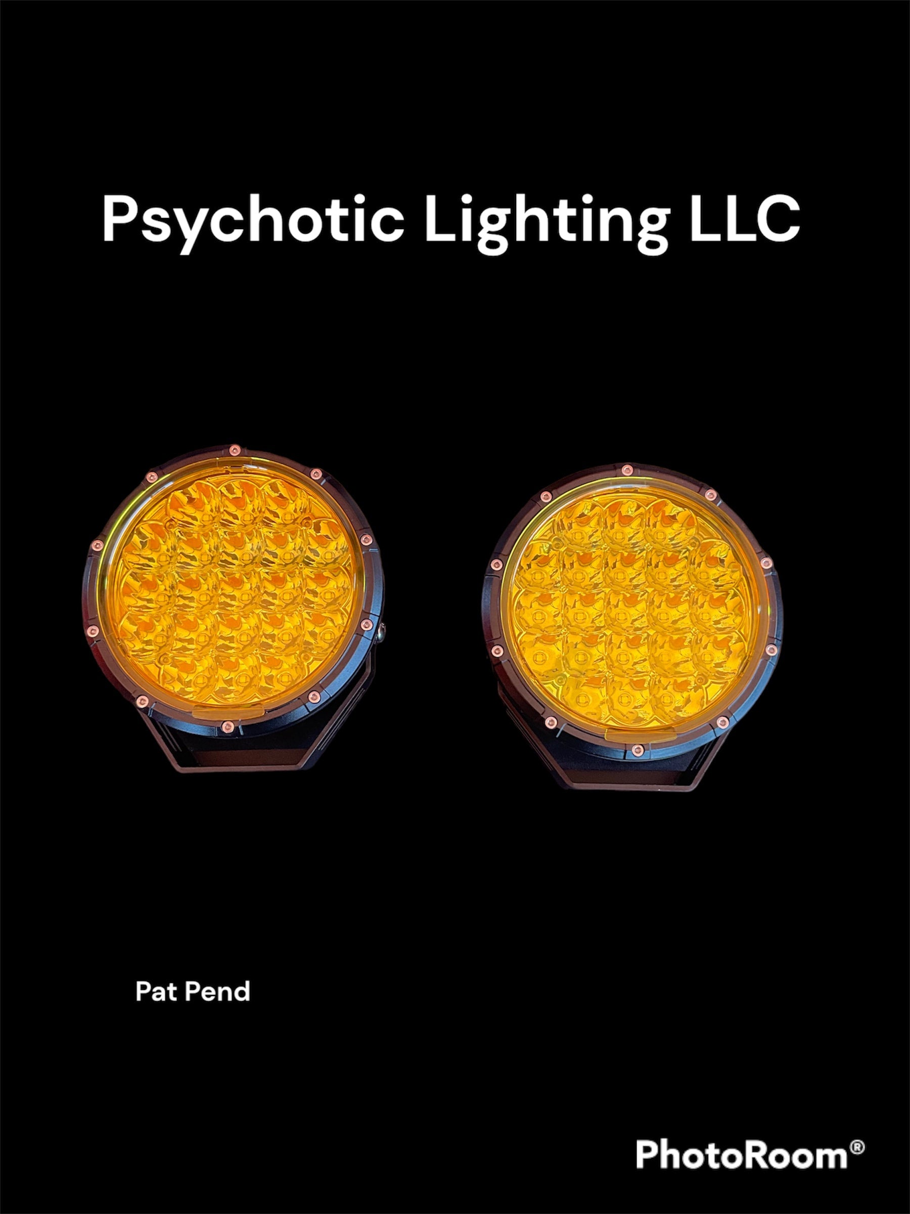 7” Round yellow pods | Psychotic Lighting, LLC